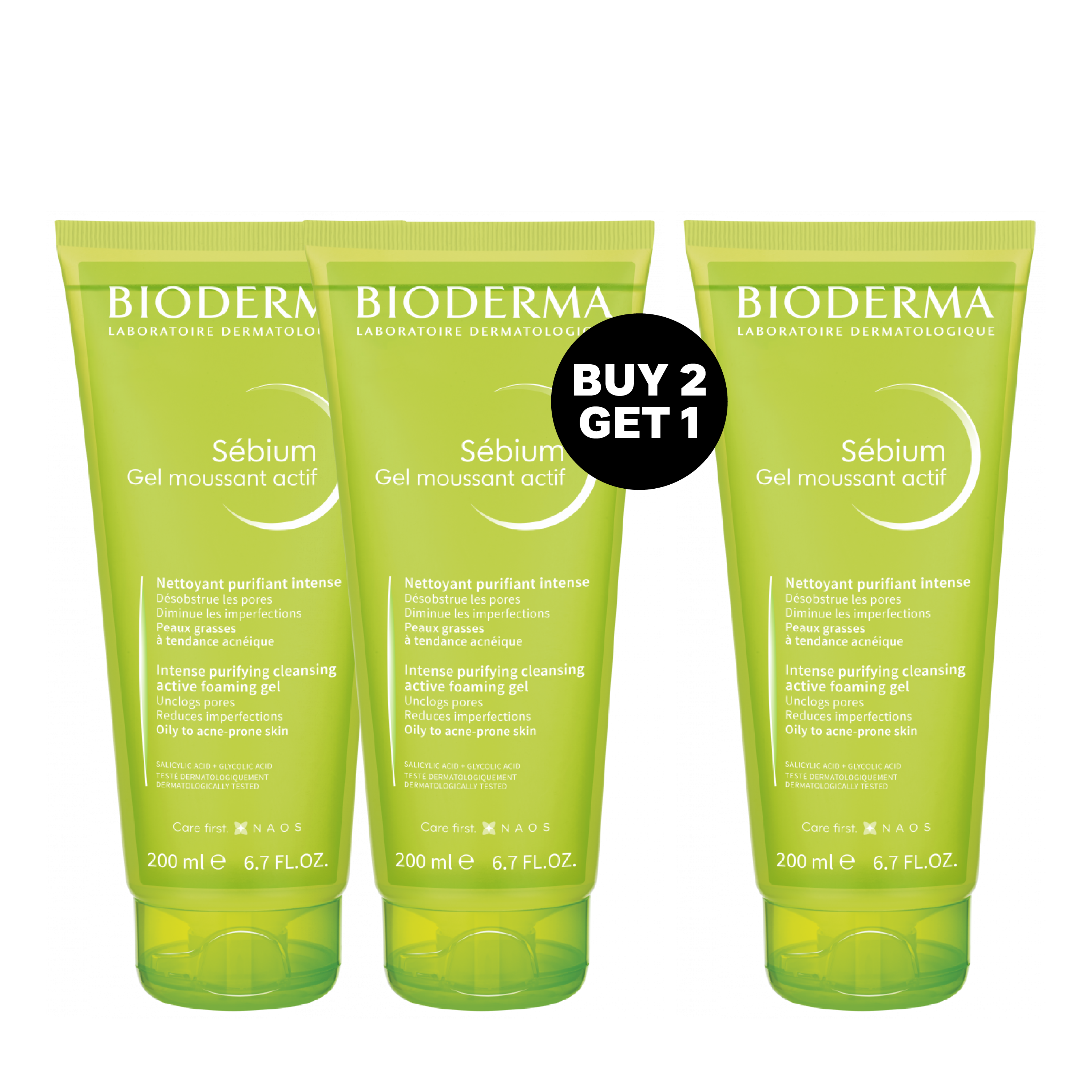 Buy 2 Get 1: Bioderma Sebium Active Foaming Gel 200ML – Nicolas Care