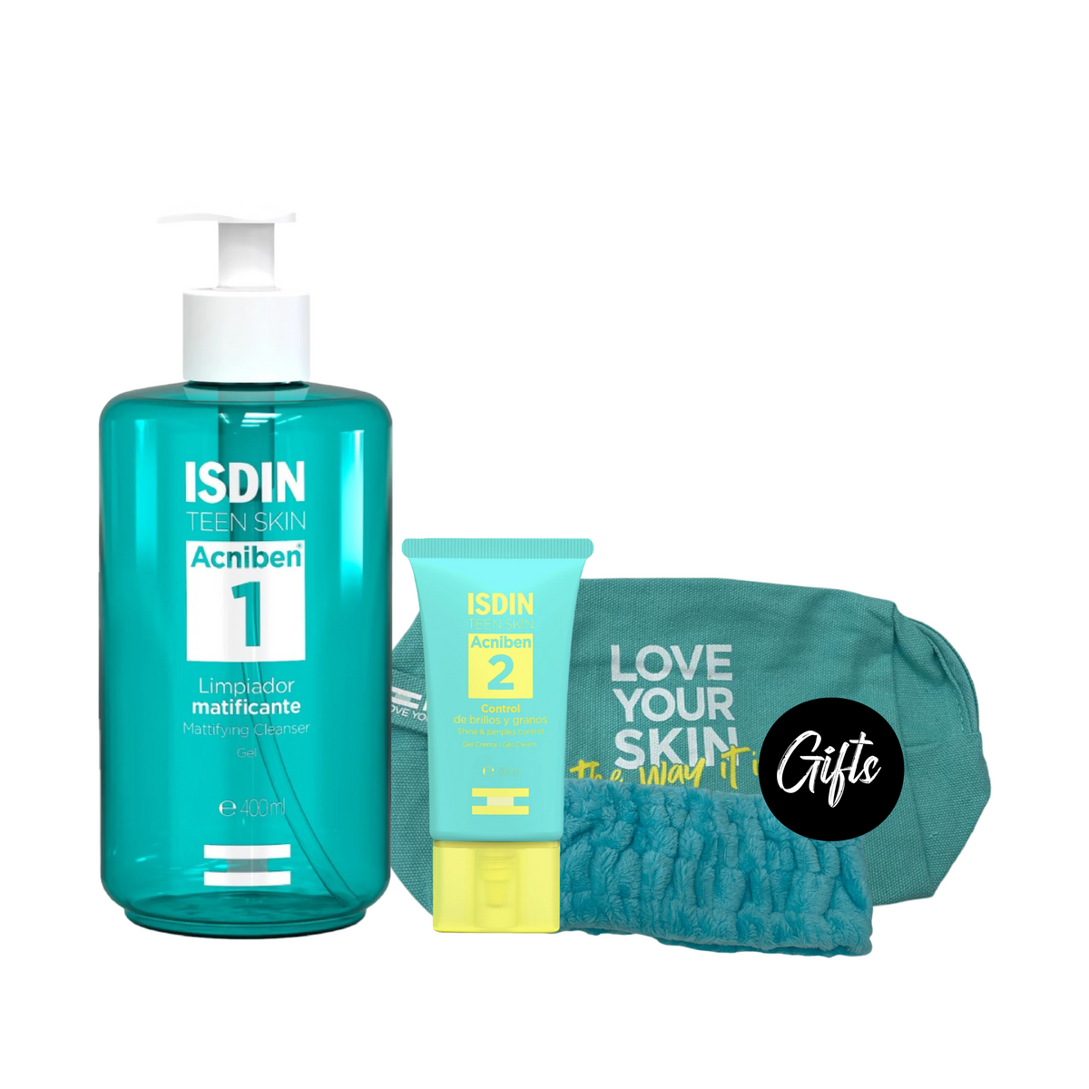 Isdin Acniben Cleanser + Shine & Pimples Control Set + Gifts – Nicolas Care