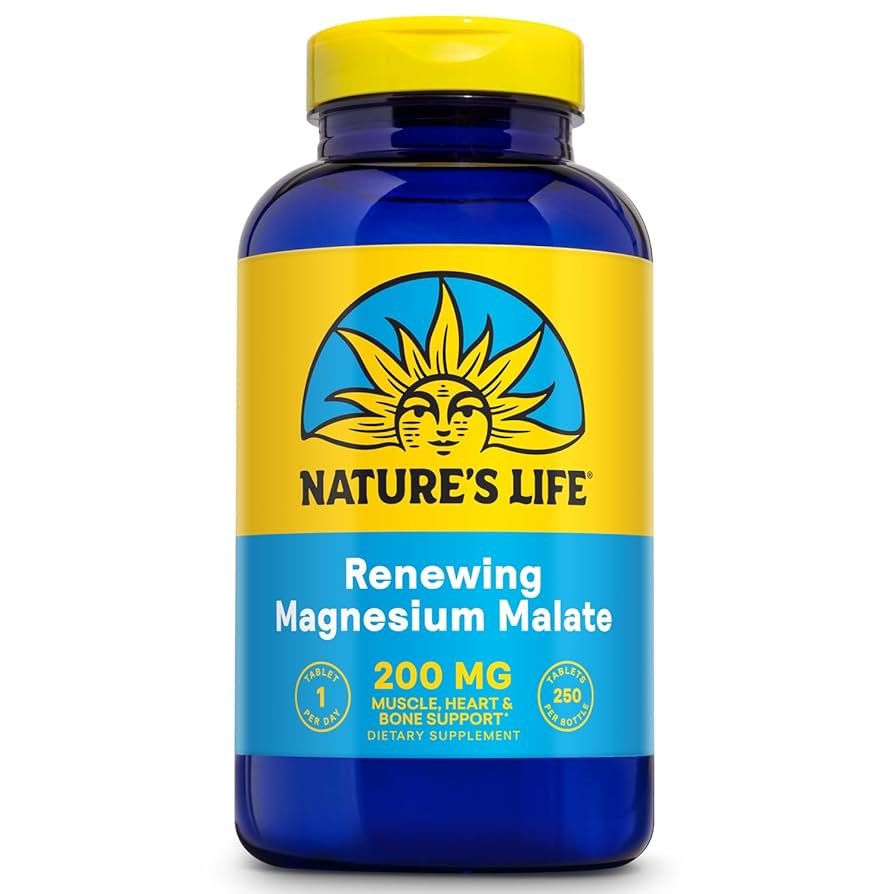 Nature's Life Magnesium Malate 200mg | Energy & Muscle Support ...